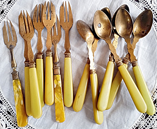 Juego de cubiertos de postre estilo Louis XV Rocaille - Andanadv